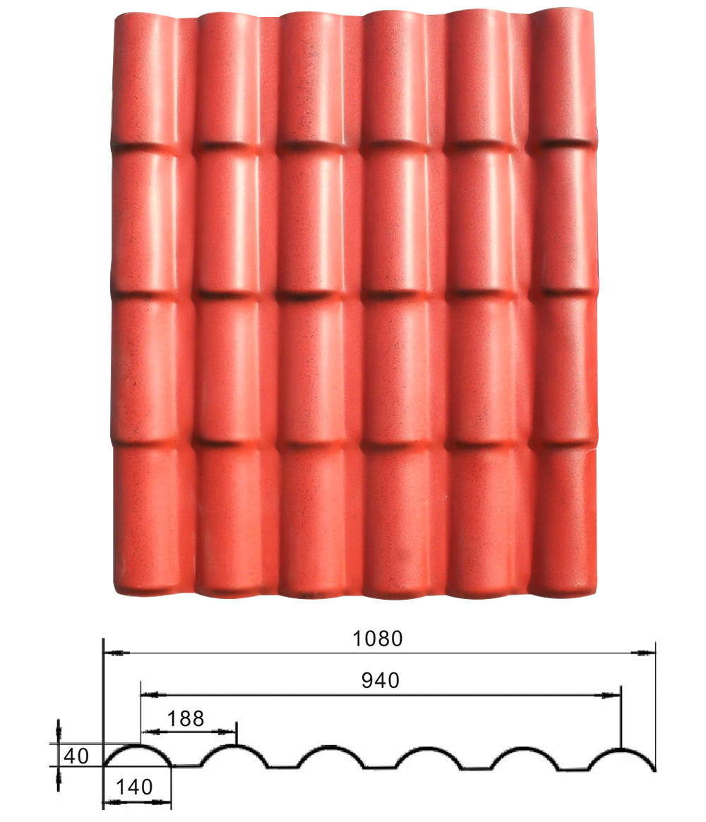 Feuille de toit de PVC de Roma Type Heat Insulation 5.0mm